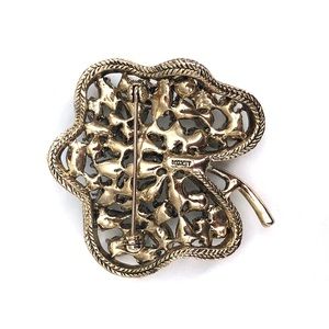 Monet | Jewelry | Vintage Monet Clover Shamrock Gold Brooch Pin | Poshmark